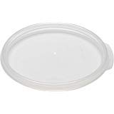 Cambro Camware Bundle 6 &12 Quart Translucent Round Food Storage Containers with Lids and Free Scraper