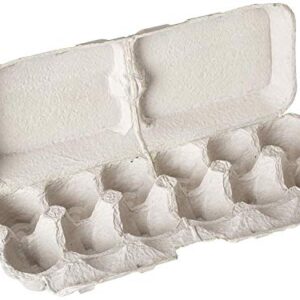 Half Dozen Empty Egg Cartons- Bulk 50 Full Dozen Can Split to 100 Half Dozen Size- Securely Holds 6 or 12 Extra Large Eggs