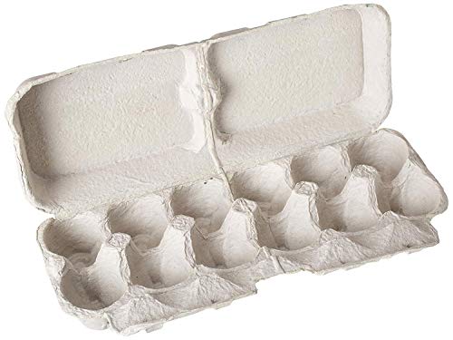 Half Dozen Empty Egg Cartons- Bulk 50 Full Dozen Can Split to 100 Half Dozen Size- Securely Holds 6 or 12 Extra Large Eggs