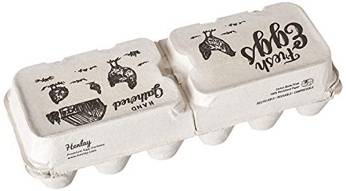 Half Dozen Empty Egg Cartons- Bulk 50 Full Dozen Can Split to 100 Half Dozen Size- Securely Holds 6 or 12 Extra Large Eggs