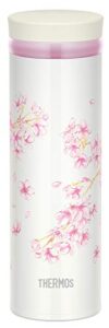 thermos jny-502 hnz water bottle, made in japan, vacuum insulated travel mug, 16.9 fl oz (500 ml), hanazakura