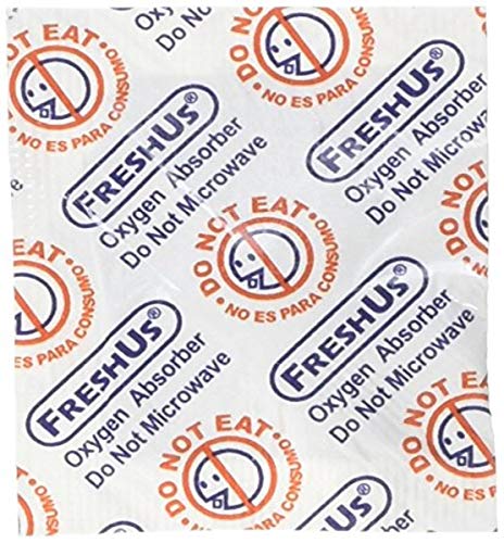 FreshUs 100cc Oxygen Absorbers for Dehydrated Food and Emergency Storage (100 Pack), Multicolor