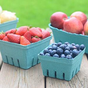 Kitchens Green Molded Pulp Fiber Berry / Produce Vented 1 Pint Basket 40 Pieces