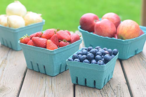 Kitchens Green Molded Pulp Fiber Berry / Produce Vented 1 Pint Basket 40 Pieces