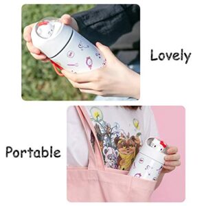 Cute Thermos Mug Kawaii Water Bottle Stainless Steel Vacuum Insulated Bottle for Hot or Cold Drinks Adorable Travel Mug