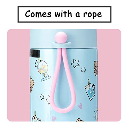 Cute Thermos Mug Kawaii Water Bottle Stainless Steel Vacuum Insulated Bottle for Hot or Cold Drinks Adorable Travel Mug