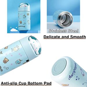 Cute Thermos Mug Kawaii Water Bottle Stainless Steel Vacuum Insulated Bottle for Hot or Cold Drinks Adorable Travel Mug