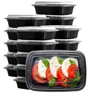 [50 sets] 24 oz. meal prep containers with lids, 1 compartment lunch containers, bento boxes, food storage containers