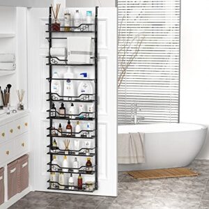 Moforoco Over The Door Pantry Organizer with 8-Tier Adjustable Baskets, Metal Door Shelf with Detachable Frame Pantry Organization and Storage, Home & Kitchen Spice Rack Pantry Bathroom Organization