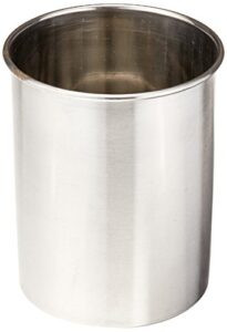 tablecraft products hu2 utensil holder, stainless steel brushed