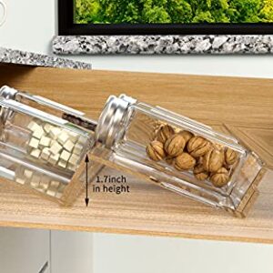 FEMELI Spice Drawer Organizer Insert for Kitchen,Adjustable Expandable Spice Rack Tray 4 Tiers for Spice Jars,Seasonings,Acrylic,Clear,2 Pack