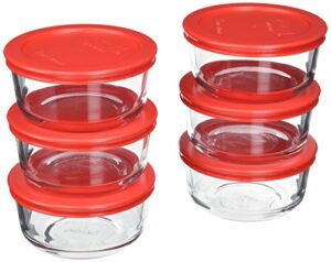 pyrex 6-piece glass food storage set with lids ( 12-piece)