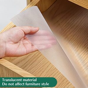 Shelf Liner Cabinet Liner for Kitchen: 17.5 Inch x 6.5 Feet Clear Non-Adhesive Drawer Liner Refrigerator Liners Reusable Easy to Clean (17.5 Inch x 6.5 Feet, Clear)