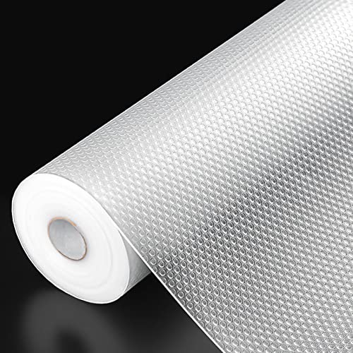 Shelf Liner Cabinet Liner for Kitchen: 17.5 Inch x 6.5 Feet Clear Non-Adhesive Drawer Liner Refrigerator Liners Reusable Easy to Clean (17.5 Inch x 6.5 Feet, Clear)