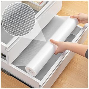 Shelf Liner Cabinet Liner for Kitchen: 17.5 Inch x 6.5 Feet Clear Non-Adhesive Drawer Liner Refrigerator Liners Reusable Easy to Clean (17.5 Inch x 6.5 Feet, Clear)