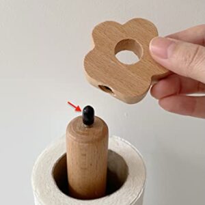 Paper Towel Holder, Wooden Kitchen Roll Stand Organizer Free Standing, Housewarming Gift Present for Friends