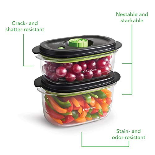 FoodSaver 2129973 Preserve & Marinate 10 Cup Vacuum Seal -Container for Quick Marinating or Freezer and Pantry Storage, Clear