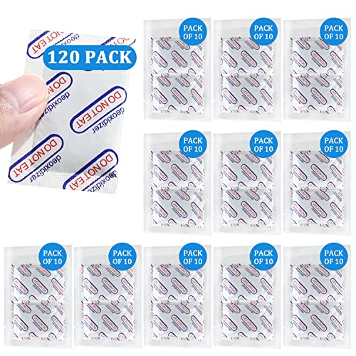 120 Packs 500CC Food Grade Oxygen Absorbers(10 Packs in Individual Vacuum Bag, 12x Packs of 10), Oxygen Absorbers for Food Storage & Mylar Bags, Canning, Mason Jars, Survival and Preserved Foods