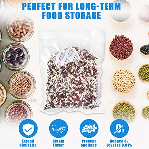 120 Packs 500CC Food Grade Oxygen Absorbers(10 Packs in Individual Vacuum Bag, 12x Packs of 10), Oxygen Absorbers for Food Storage & Mylar Bags, Canning, Mason Jars, Survival and Preserved Foods