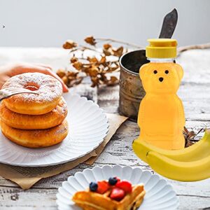 Uyuxxu 10 Pack 8 Oz Plastic Bear Honey Bottle,Honey Squeeze Jar with Flip-top Lid,Bear Juice Bottle Drinking Cup