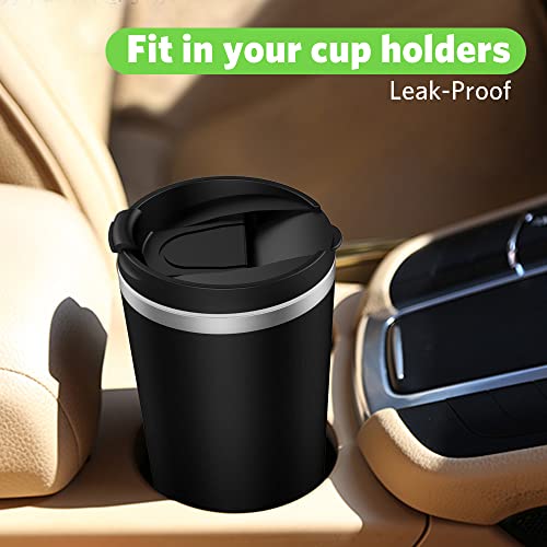 ulwae Insulated Coffee Mug with Ceramic Coating, 18oz Travel Mug with Leak-proof Lid, Vacuum Double-wall Tumbler, Stainless Steel Thermal Cup for Tea, Hot Cocoa, Cold Beverage, Ice Drinks