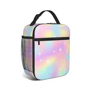 cuesr tie dye lunch box kids girls boys insulated cooler thermal cute lunch bag tote for school