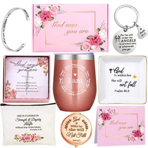 christian gifts for women, inspirational birthday gift set for women, spiritual religious catholic gifts basket for women faith, mom, girl, best friend, sister, boss, unique encouragement gift