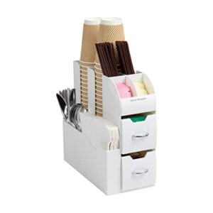 mind reader cad01 coffee condiment organizer-white, 6 x 12 x 12