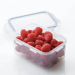 LocknLock Easy Essentials Storage Food Storage Container Set/Food Storage Bin Set, Clear, 20 Oz (Pack of 6)