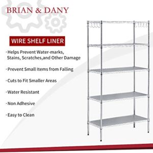 BRIAN & DANY Wire Shelf Liners Set of 5 (Industrial Strength) (14-Inch-by-36-Inch)