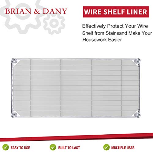 BRIAN & DANY Wire Shelf Liners Set of 5 (Industrial Strength) (14-Inch-by-36-Inch)