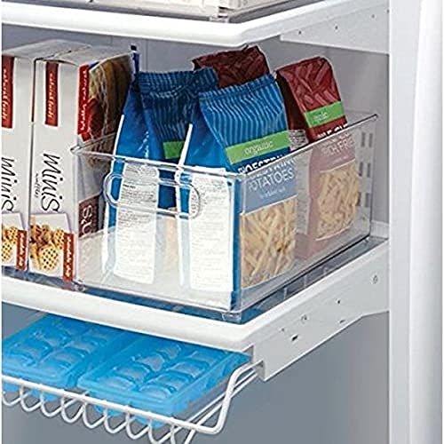 Lifetime Appliance Parts UPGRADED 2 x Clear Organizer Storage Bin with Handle Compatible with Kitchen I Best Compatible with Refrigerators, Cabinets & Food Pantry - 10" x 5" x 6"