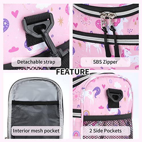 LUREMADE Kids Insulated Lunch Box for Girls Lunch Bag Women Boys Toddler Teen School Daycare Kawaii Cute Travel bags (Magic Unicorns)