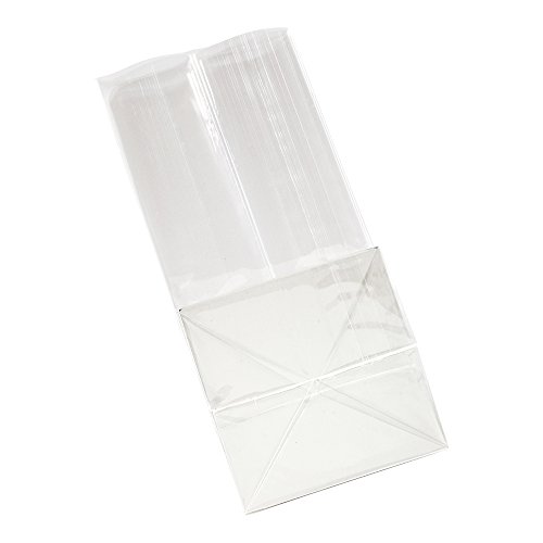 Flat Bottom Heat Seal Sandwich Bags, Heat Sealable Food Bags - Gusset Bag with Paper Insert - Clear - 4 x 4 x 9 Inch - 100ct Box - Bag Tek - Restaurantware