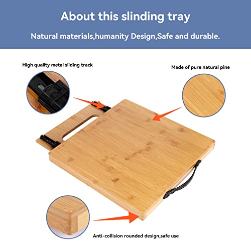 HomenComfy Wooden Kitchen Appliances Slider, Premium Multipurpose Under Cabinet Countertop Appliance Sliding Rolling Tray for Coffee Maker Toaster Blender Air Fryer Stand Mixer