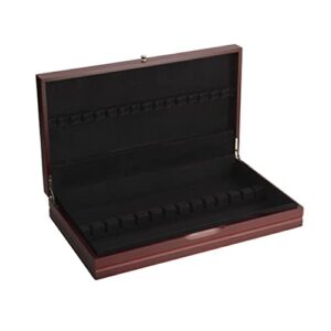 wallace dark walnut flatware chest, 19 inches wide