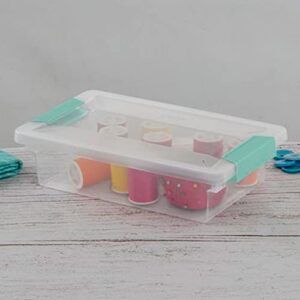 Sterilite 19618606 Small Clip Box Clear Storage Tote Container w/ Lid (12 Pack)