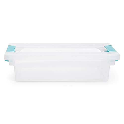 Sterilite 19618606 Small Clip Box Clear Storage Tote Container w/ Lid (12 Pack)