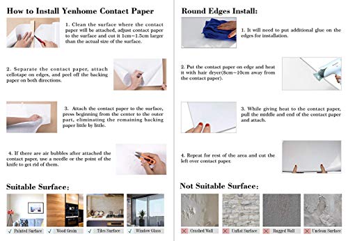 Yenhome 24" X 118" Silver Brush Stainless Steel Contact Paper for Appliances Self Adhesive Vinyl Film Waterproof Peel and Stick Stainless Steel Wallpaper Drawer and Shelf Liner for Kitchen Cabinets