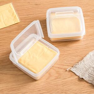 2 Pack-Plastic Cheese Storage Containers with lids airtight Keeps Cheese Fresh and Delicious Cheese Container for Fridge