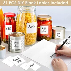 434 Pcs Kitchen Pantry Labels for Food Containers with DIY Blank Labels, 3 Sizes Preprinted Minimalist Waterproof Pantry Kitchen Labels, Pantry Kitchen Organization Labels for Jars, Bottles, Boxes