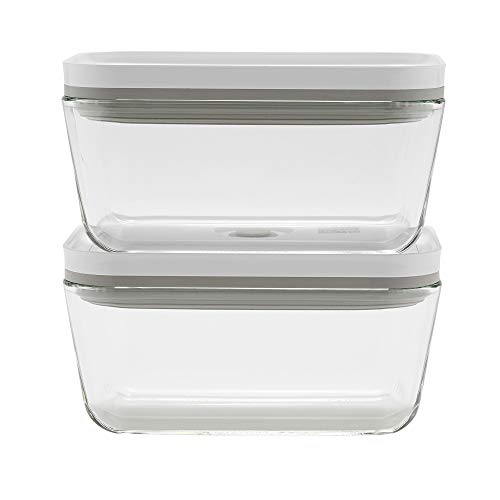 ZWILLING Fresh & Save 2-Piece Medium Glass Airtight Food Storage Container, Meal Prep Container