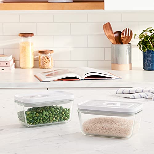 ZWILLING Fresh & Save 2-Piece Medium Glass Airtight Food Storage Container, Meal Prep Container