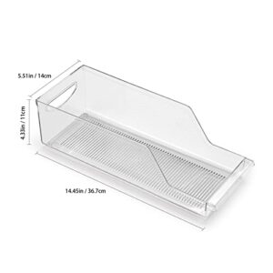 Soda Can Organizer for Refrigerator 2 Pack Can Organizer for Pantry, Freezer, Kitchen, Countertop, Cabinet -Clear Refrigerator Organizer Bins