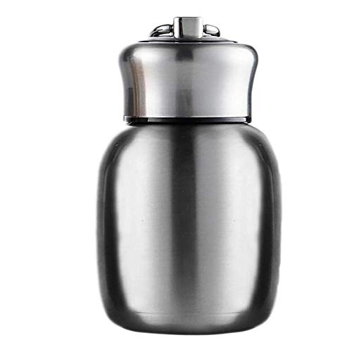 Mini 7 oz Stainless Steel Water Bottle, Small Vacuum Insulated Water Bottle Leak Proof Sport Tumbler Cup Hot and Cold Water Bottle for Women Girls Kids Gift Milk Tea Lunch (Silver)