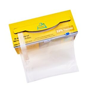 11" x 100' Mega Roll & Cutter Box Vacuum Sealer Bags Roll (No More Scissors) 4 mil 100 Foot OutOfAir, 33% Thicker, BPA Free, Sous Vide, Commercial Grade, Works with FoodSaver Sealers