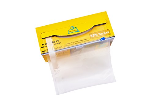 11" x 100' Mega Roll & Cutter Box Vacuum Sealer Bags Roll (No More Scissors) 4 mil 100 Foot OutOfAir, 33% Thicker, BPA Free, Sous Vide, Commercial Grade, Works with FoodSaver Sealers