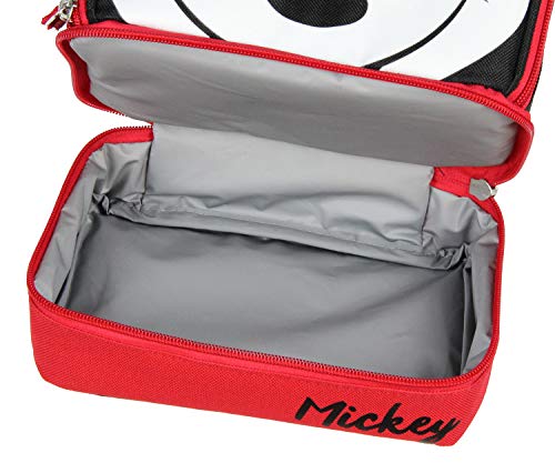 Mickey Mouse Dual Compartment 3D Ears Winking Mickey Insulated Lunch Box