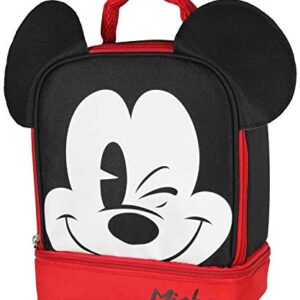 Mickey Mouse Dual Compartment 3D Ears Winking Mickey Insulated Lunch Box