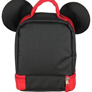 Mickey Mouse Dual Compartment 3D Ears Winking Mickey Insulated Lunch Box